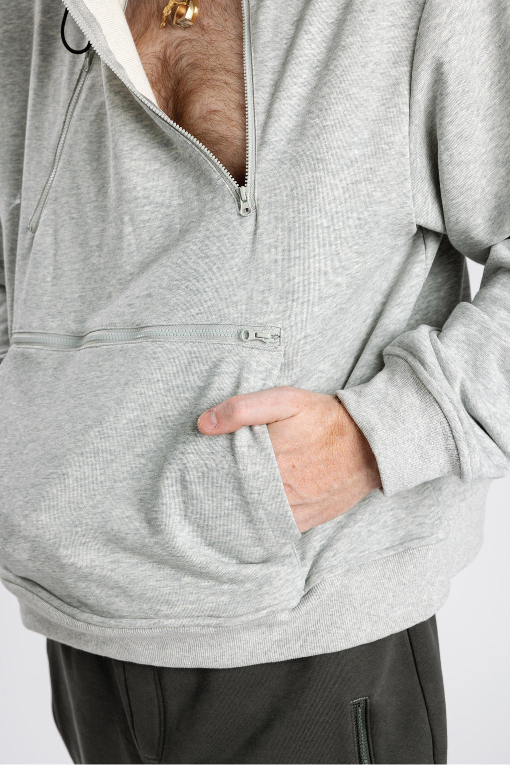 Gray Adult Chest & Abdomen Zipper Access Hoodie – SpoonieThreads